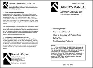 Stairlift Manuals - StairliftRepair.com